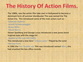 History Of Action Films | PPTX