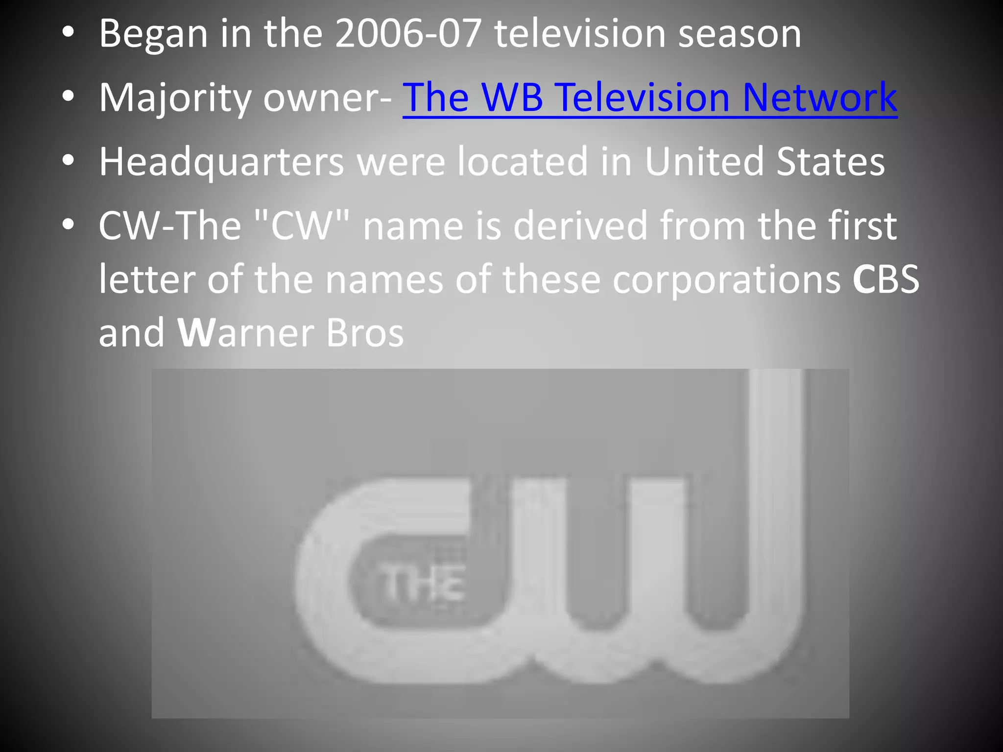 CW television network | PPTX | Television | Entertainment