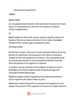 Media preparation of microbiology | PDF