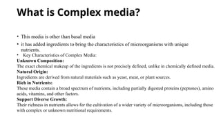 Media preparation and formulation. different types of media, exampes | PPTX