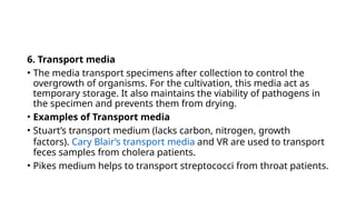 Media preparation and formulation. different types of media, exampes | PPTX