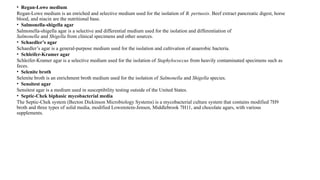 Media preparation and formulation. different types of media, exampes | PPTX