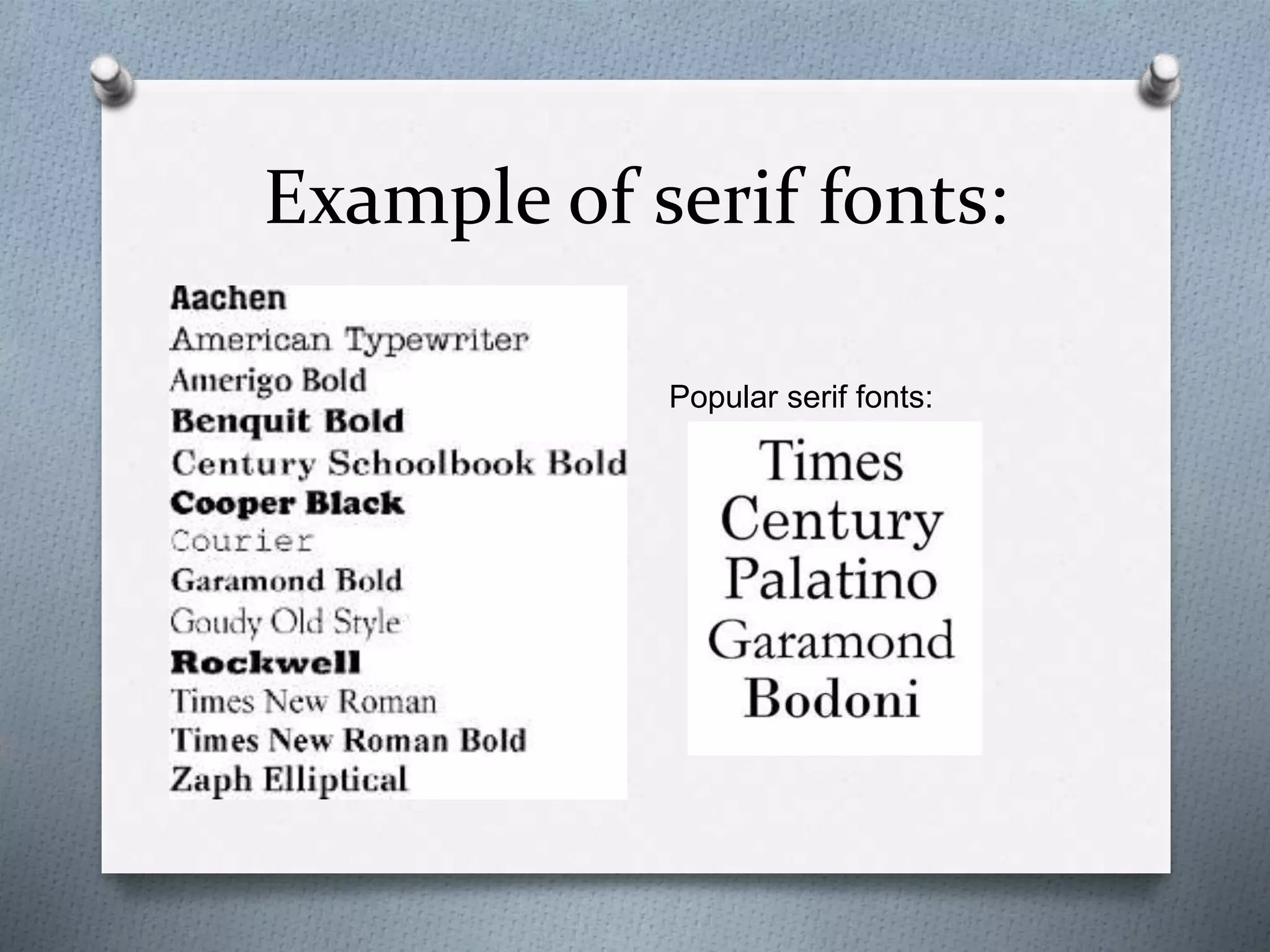 Types of Fonts | PPTX