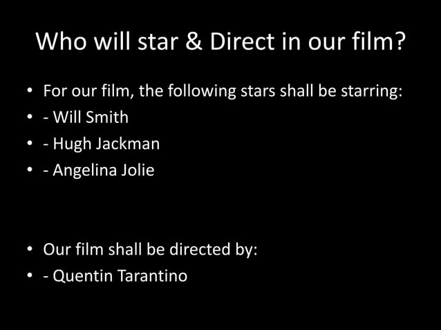 Media presentation film pitch | PPT