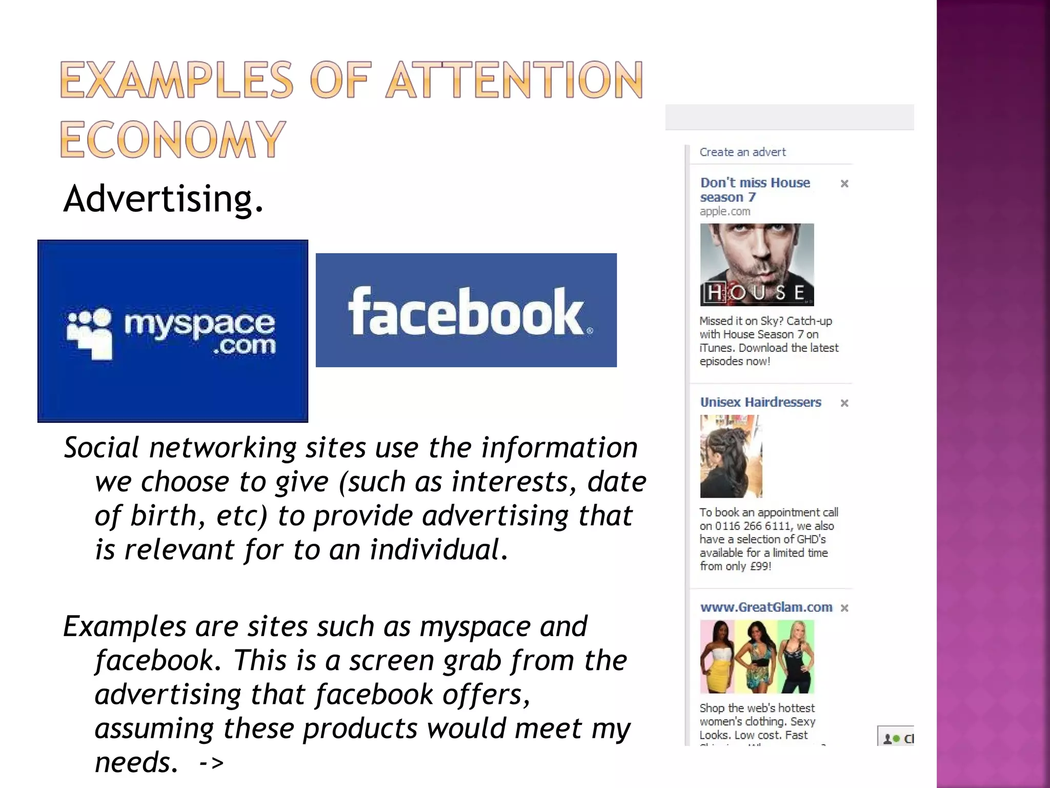 Media presentation attention economy | PPT