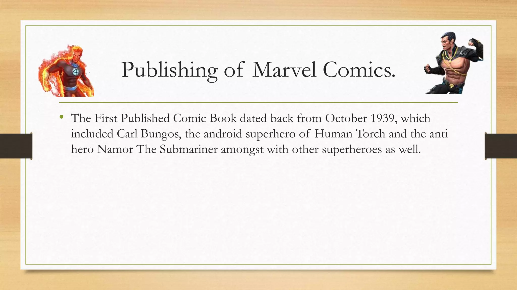 Disney and Marvel Research Presentation | PPT