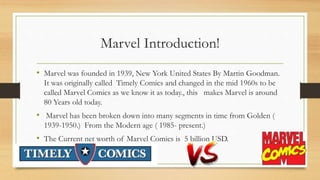 Disney and Marvel Research Presentation | PPT