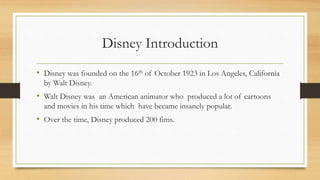 Disney and Marvel Research Presentation | PPT