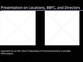 Media presentation reseach into bbfc rating and locations | PPT