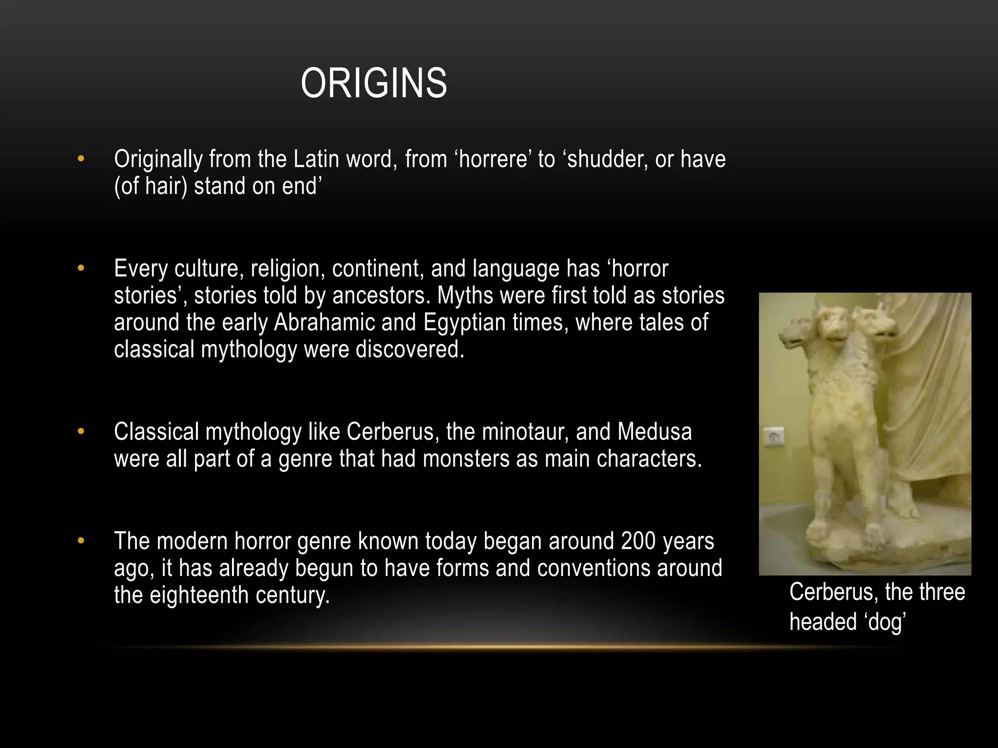 Horror Genre Presentation | PPSX