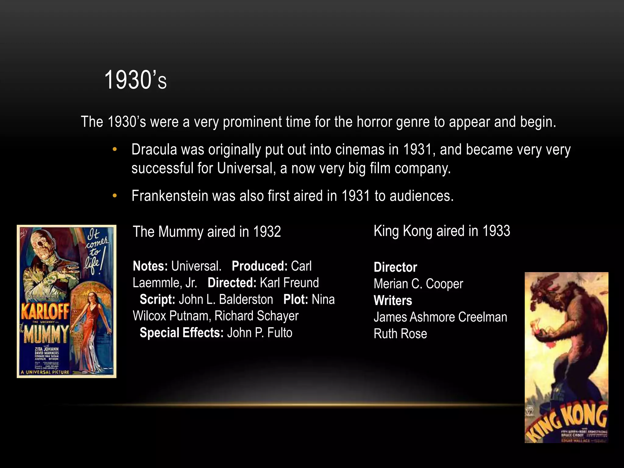 Horror Genre Presentation | PPSX