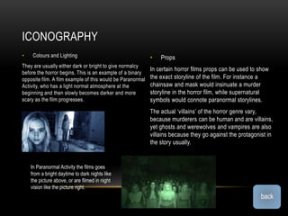 Horror Genre Presentation | PPSX