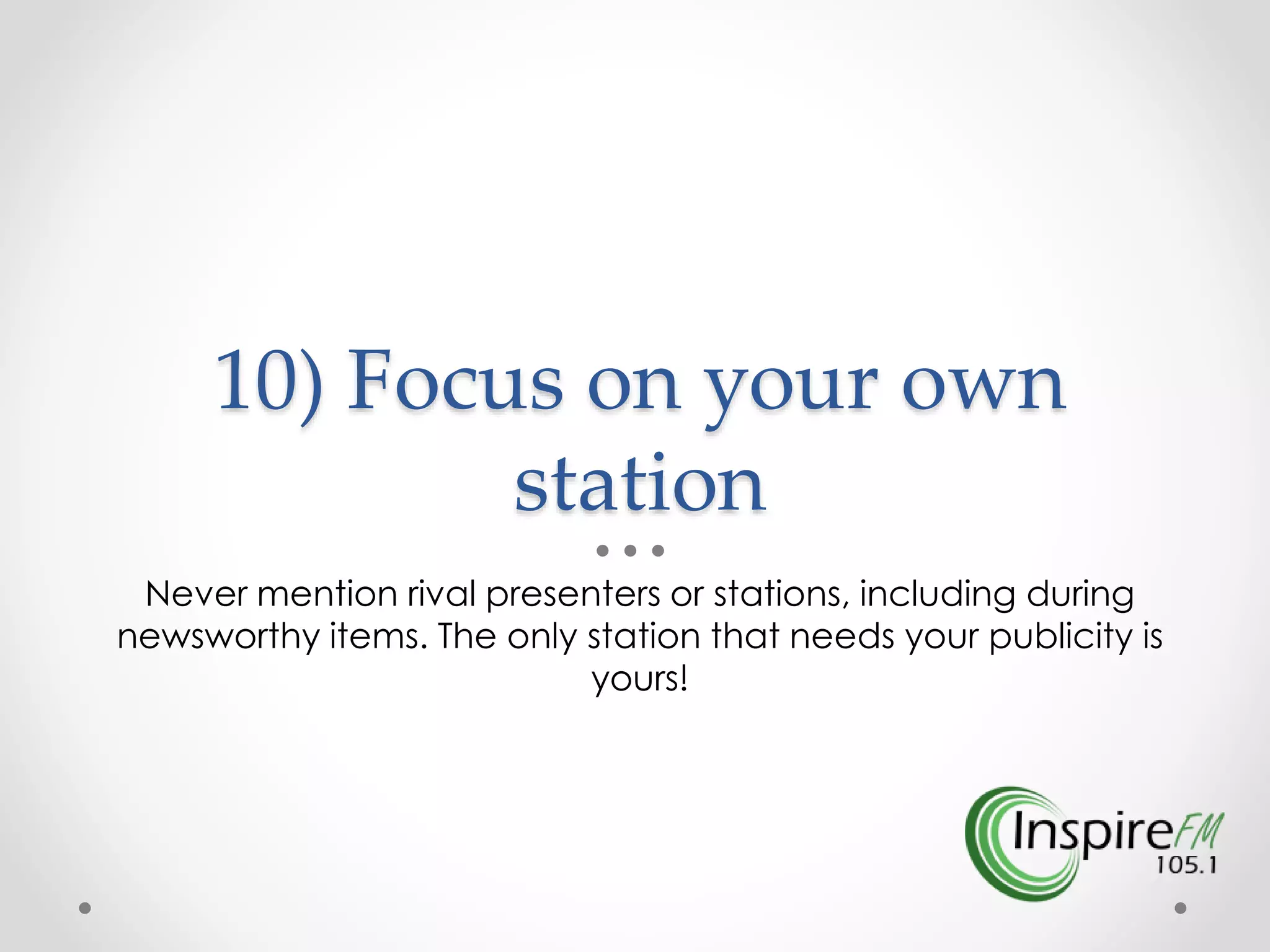 Media presenter training tips | PPT
