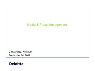 Media & press management | PPT