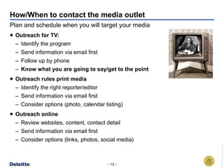 Media & press management | PPT