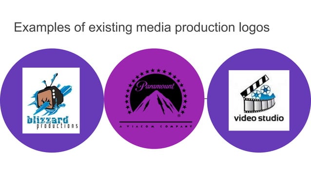 Media Production Company Logo Drafts | PPT
