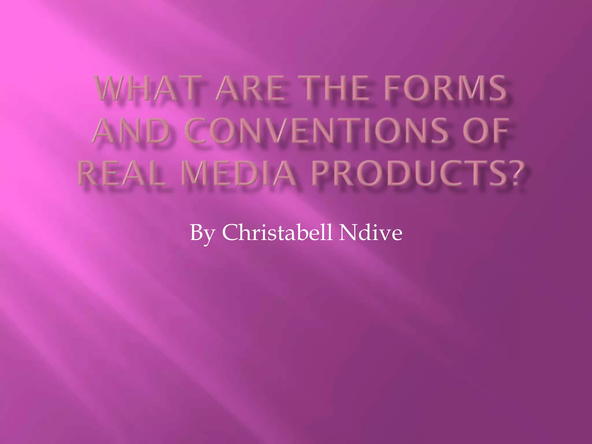 Forms and conventions of music videos | PPT