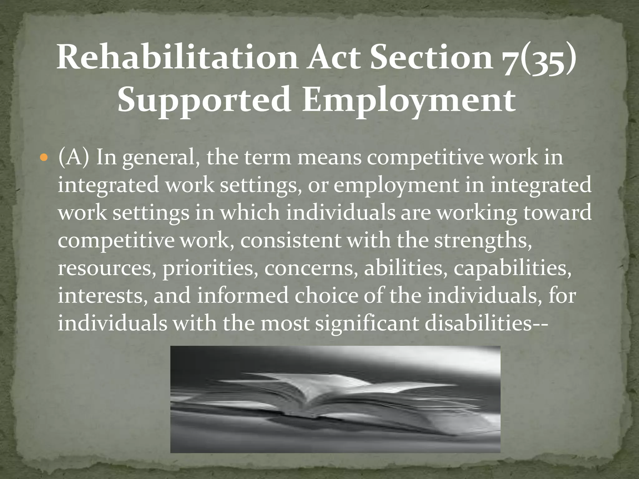 Supported Employment | PPTX