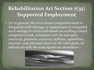 Supported Employment | PPTX