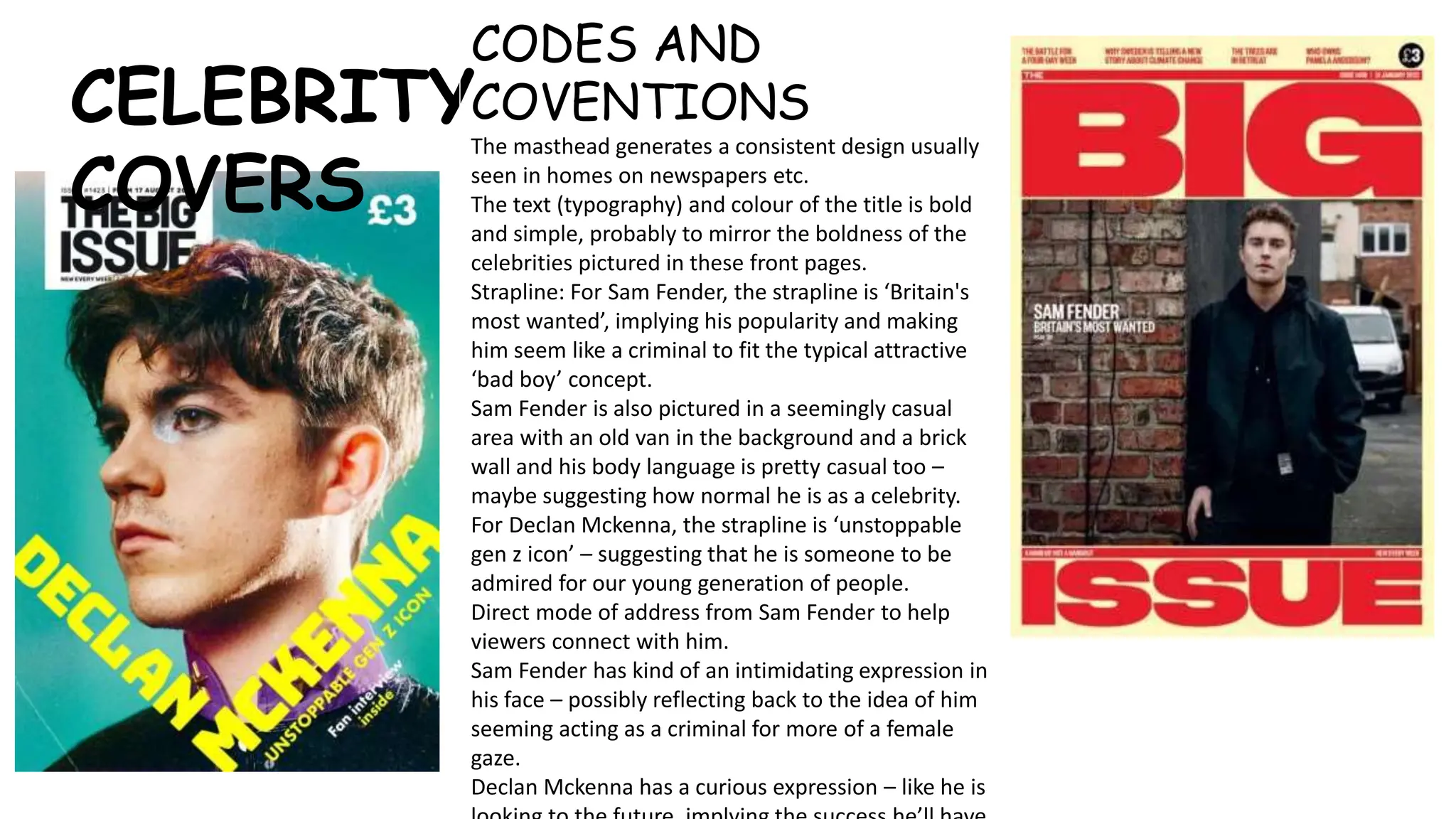 Codes and Conventions of Magazine covers | PPT