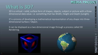 Introduction to 3D and Modeling | PPTX