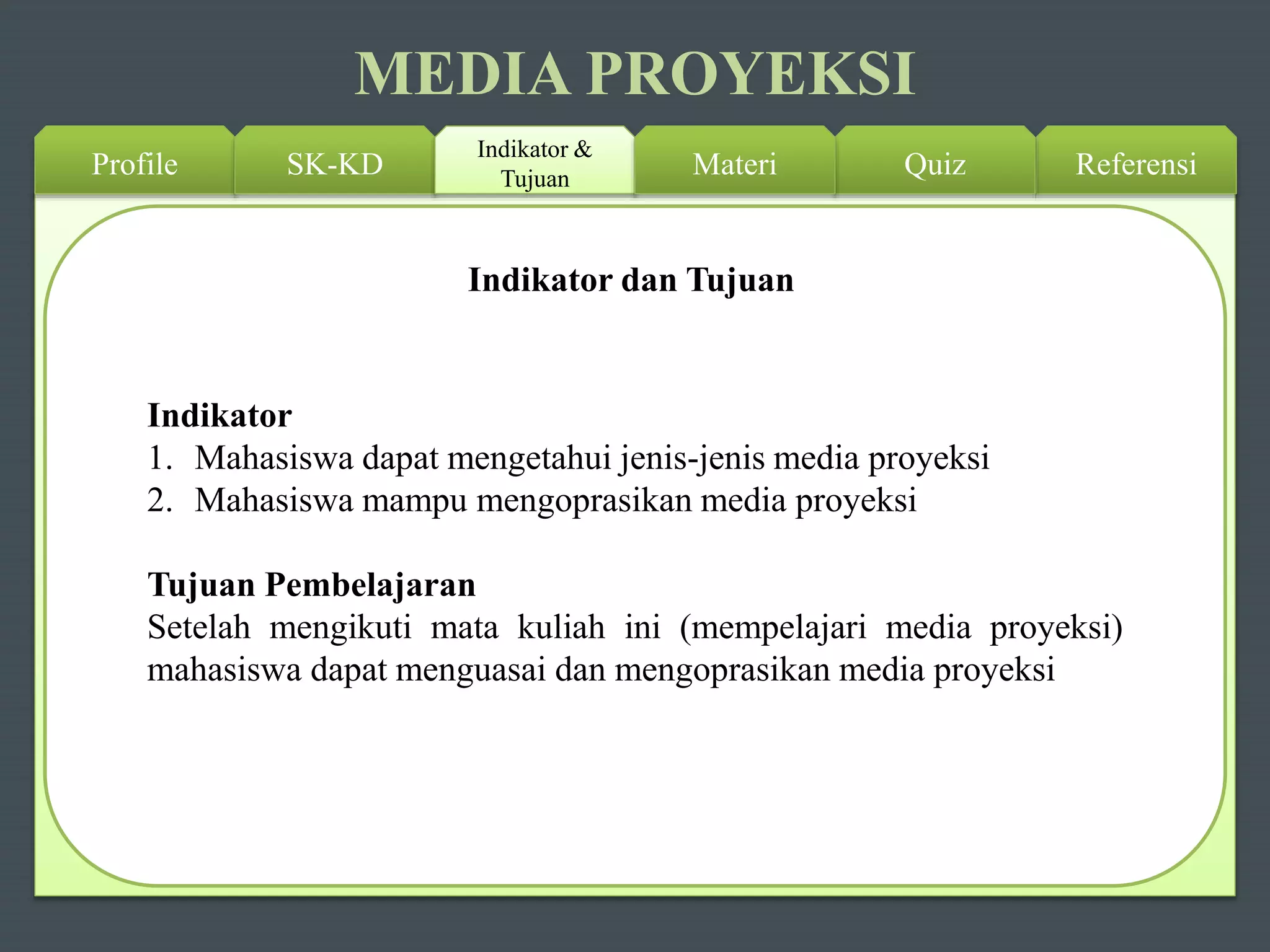Media proyeksi | PPTX