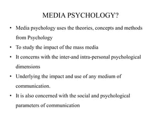 Media psychology | PPT