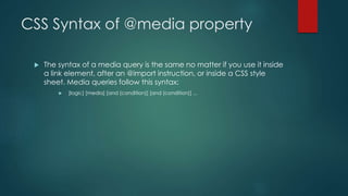 Media queries A to Z | PPT