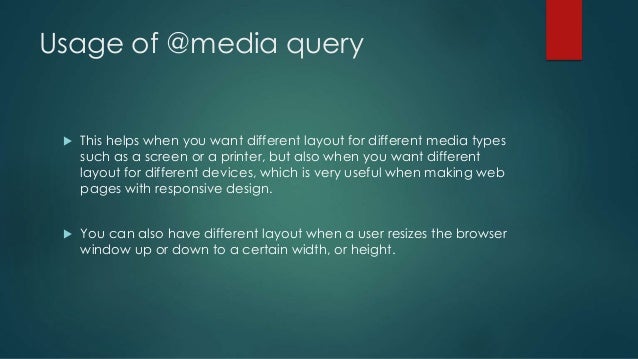 Media queries A to Z