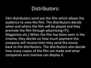 Media question 3 - distribution and production | PPTX