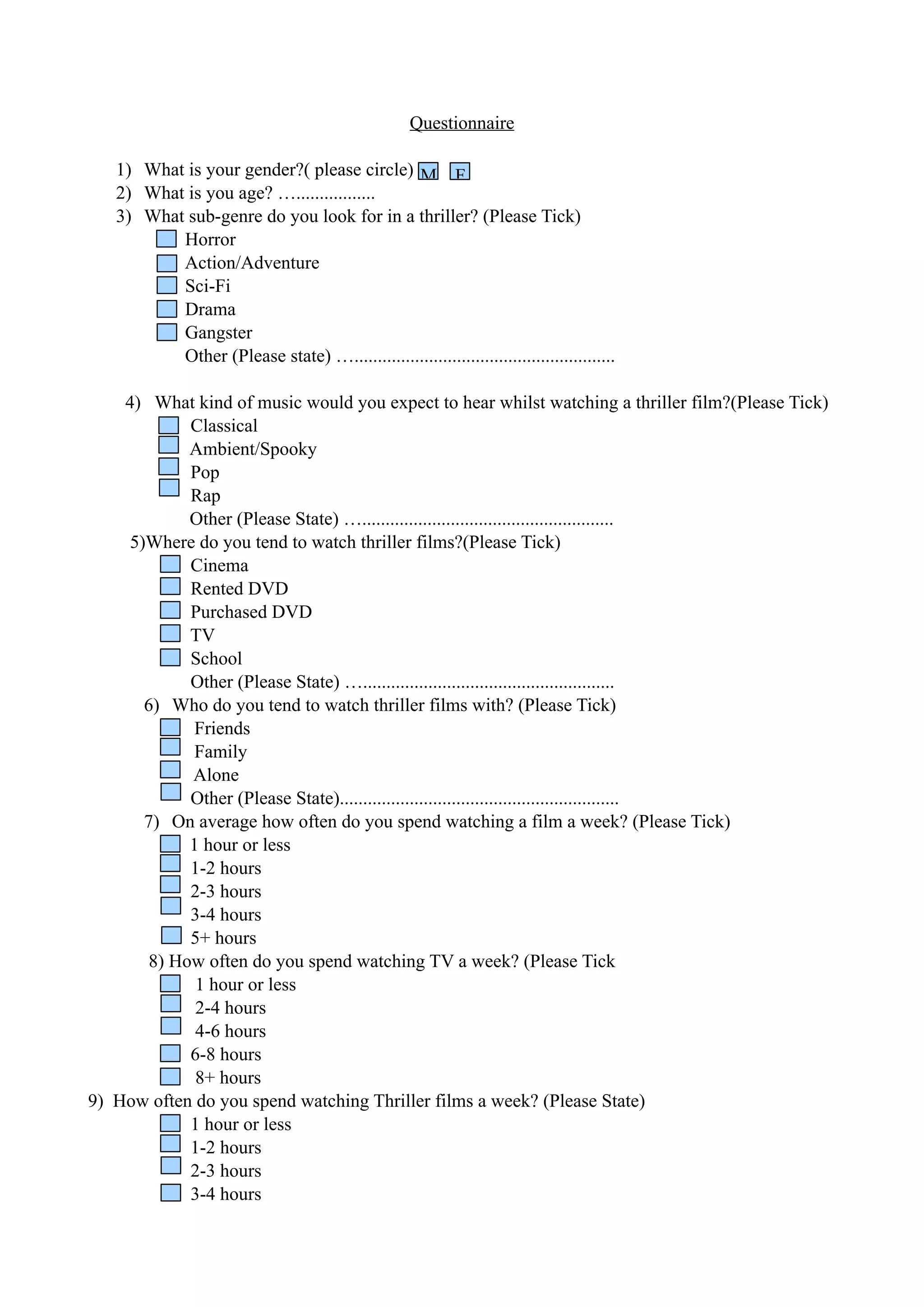 Media questionnaire | PAGES