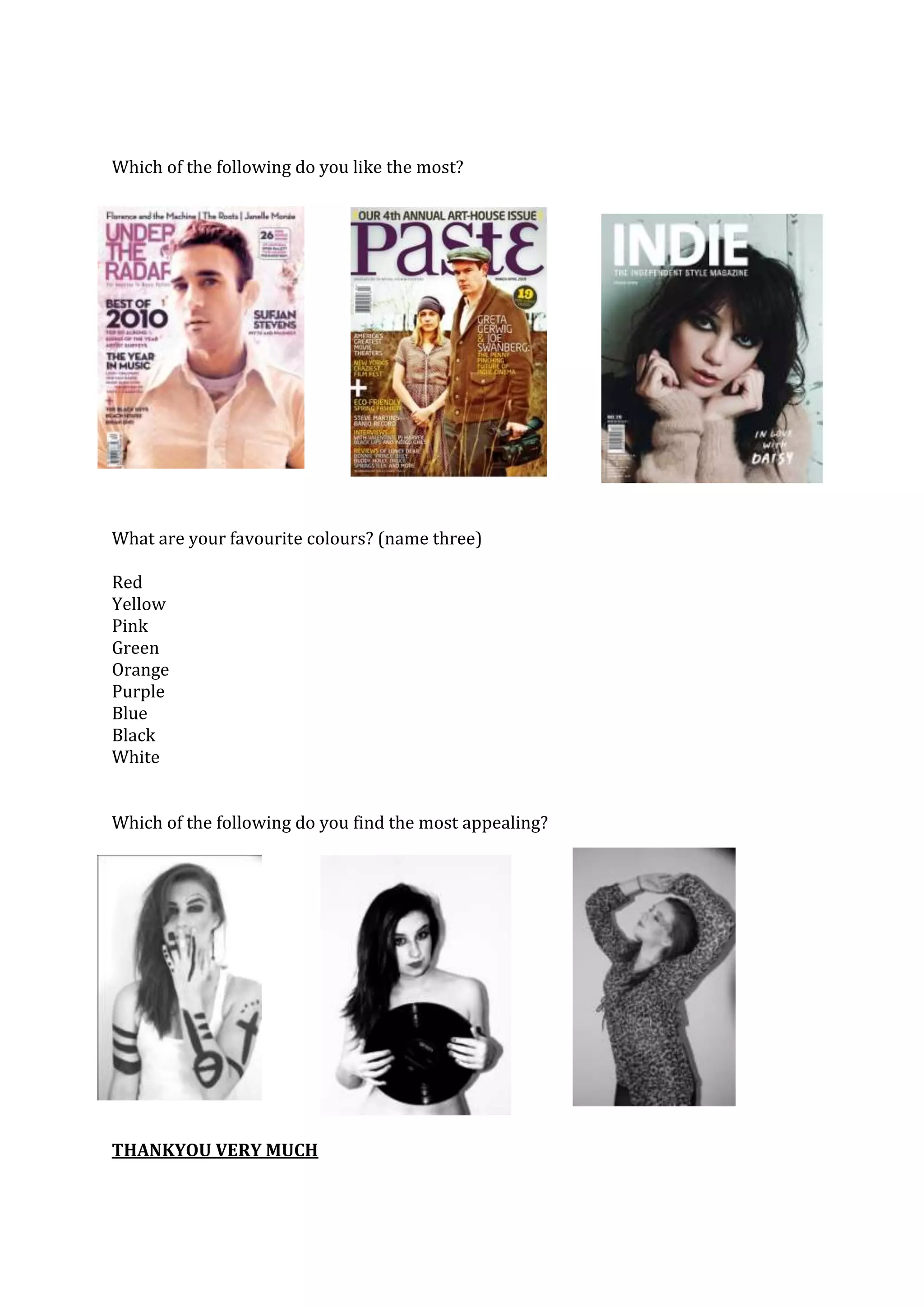 Media Questionnaire | DOCX