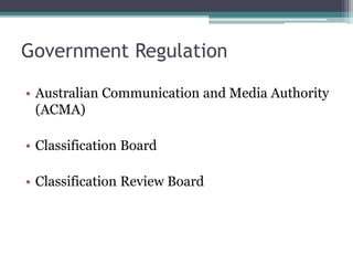 Media regulation | PPTX