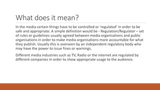 Media regulation | PPT