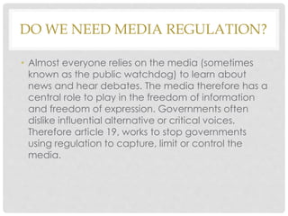Media Regulation | PPT