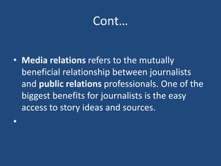 Media relation.pptx................................................. | PPTX