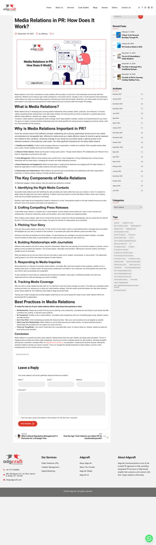 Media Relations in PR: How Does It Work? - 1 | PDF