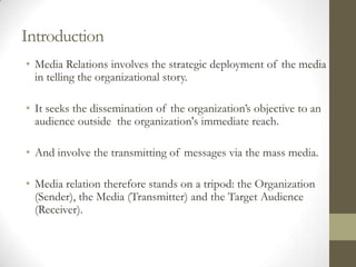 Media relations and PR planning | PPTX
