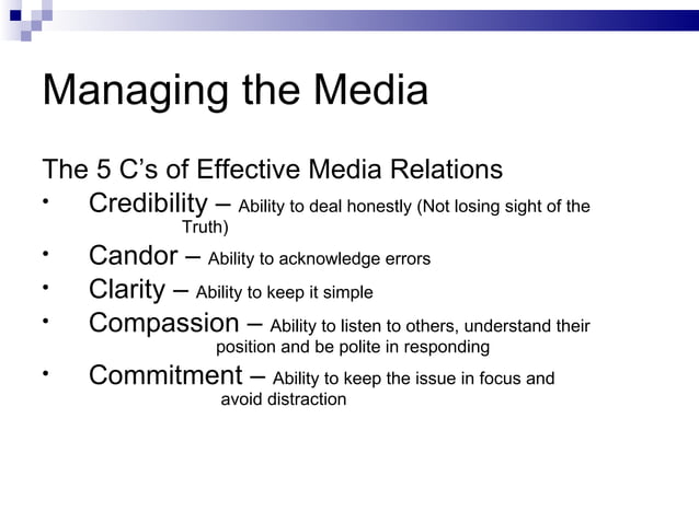 Media relations strategy | PPT | Media Industry | Industries