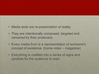 Media representation | PPT