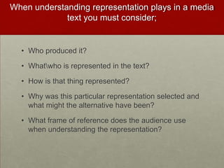 Media representation | PPT