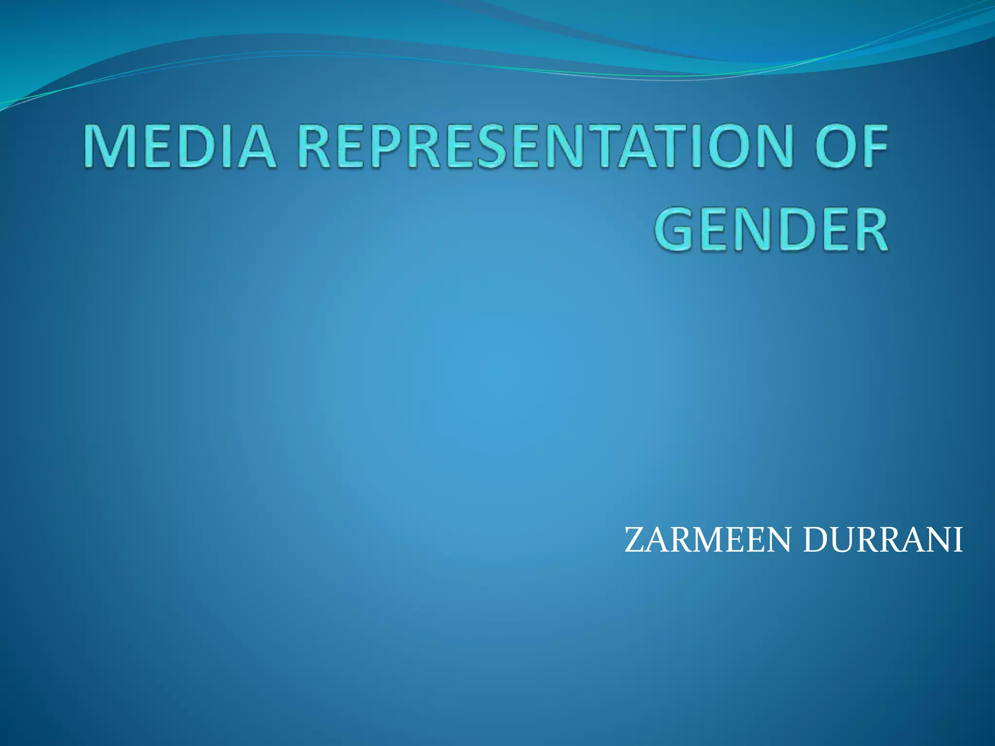 Media representation of gender | PPTX