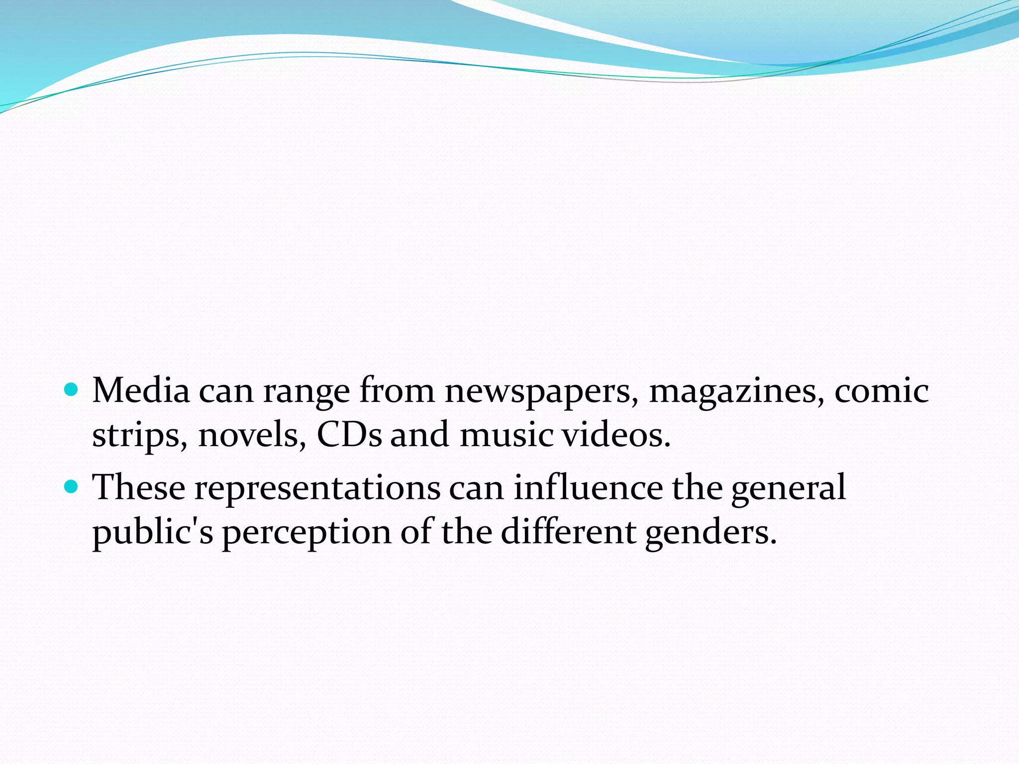 Media representation of gender | PPTX