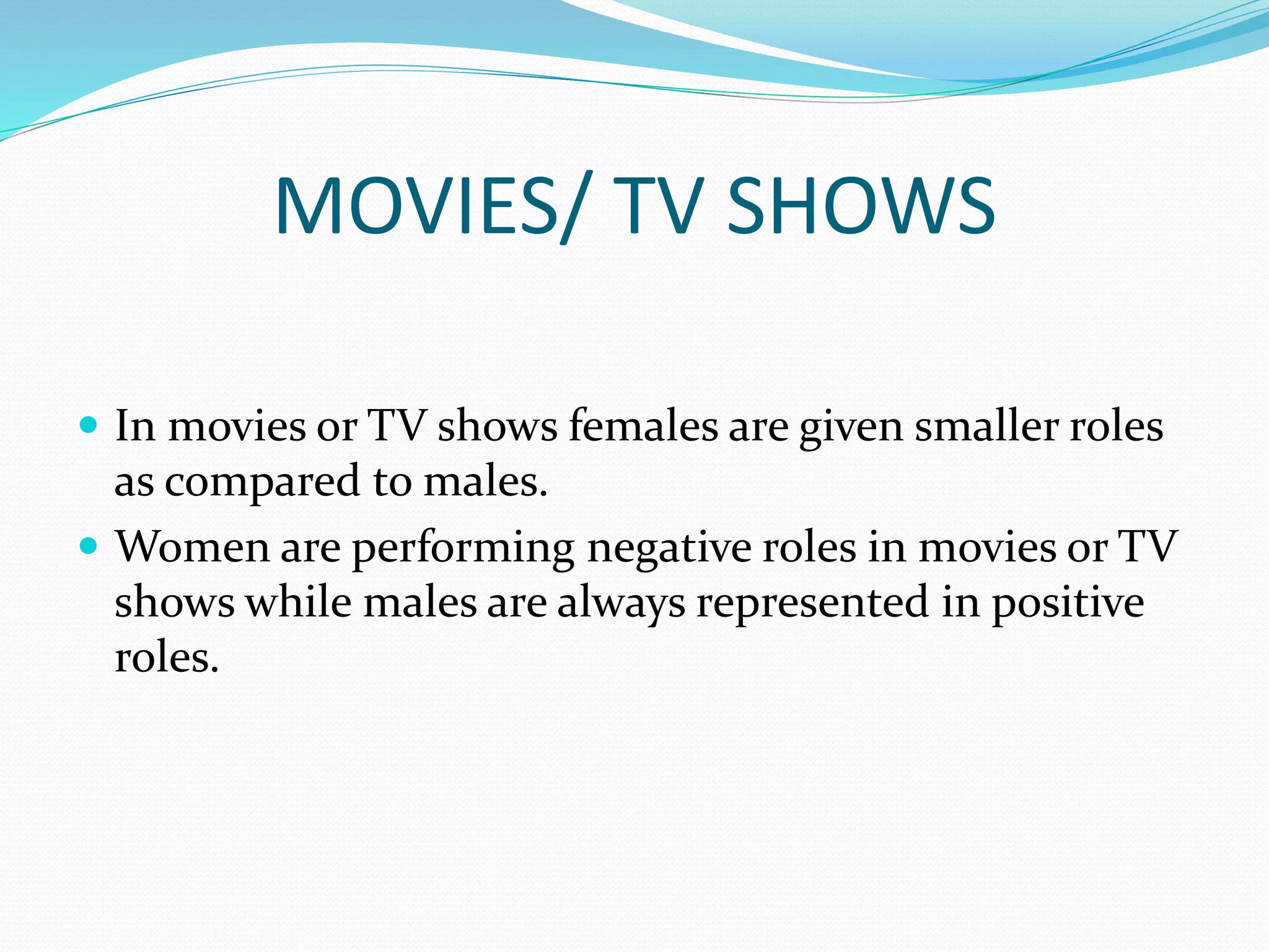 Media representation of gender | PPTX