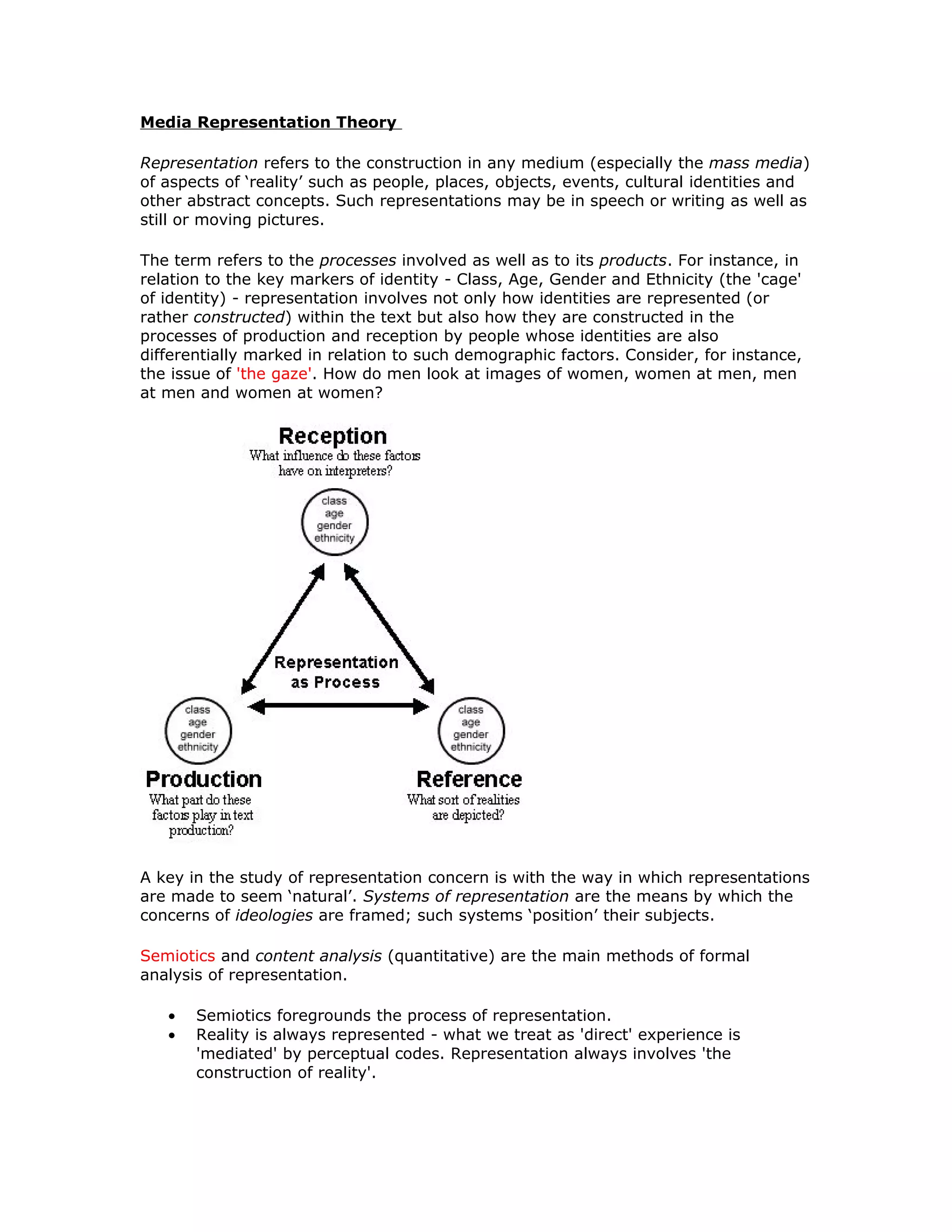 Media representation theory | DOC
