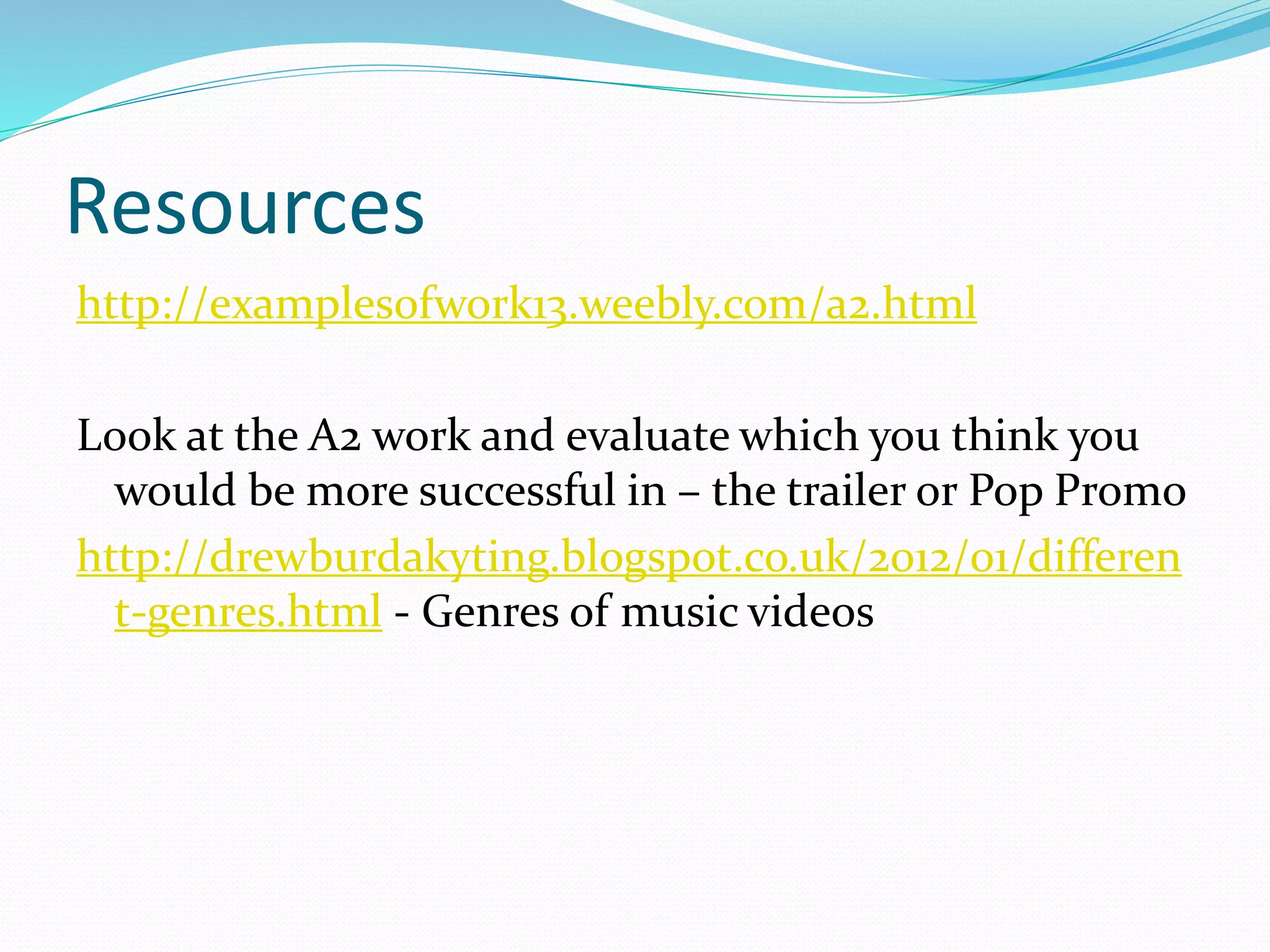 Media Requirements for A2 | PPTX