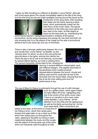 Music Video Analysis | PDF