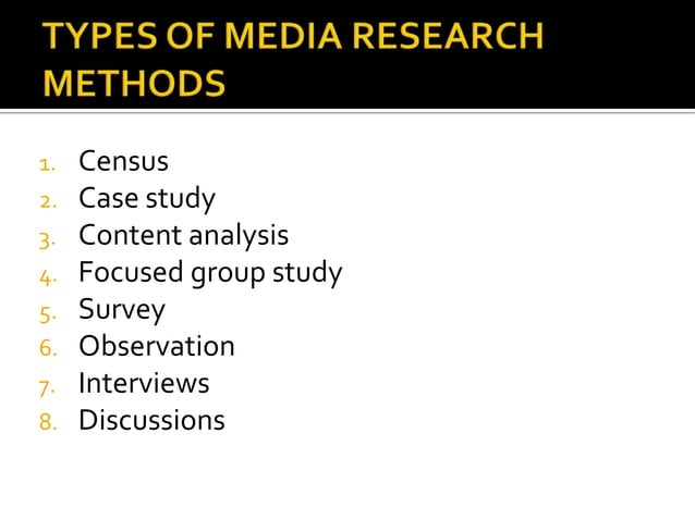 Media research | PPTX