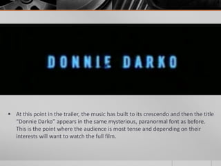 Media research donnie darko analysis | PPTX