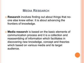 Media research methodology terms | PPTX | Science